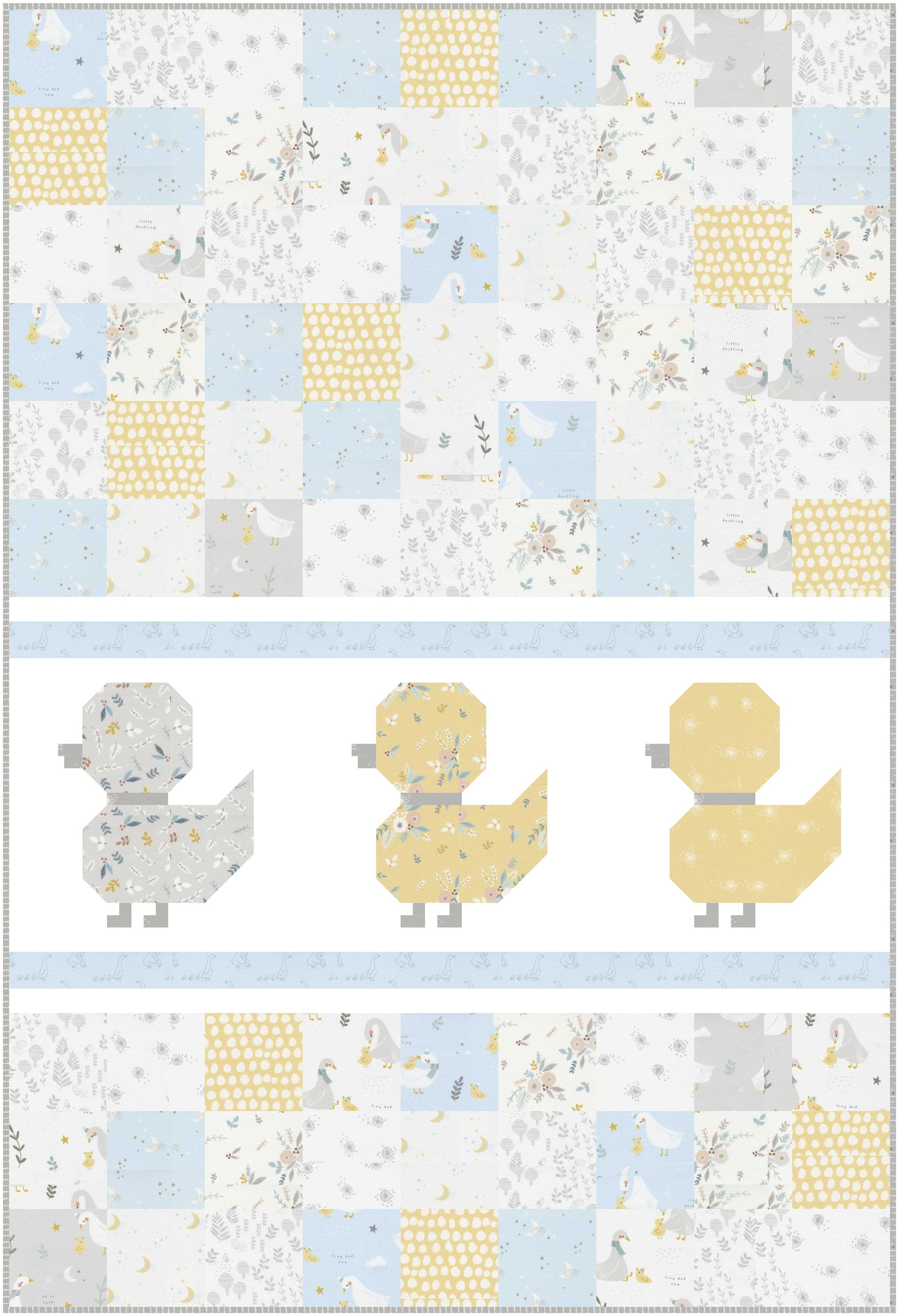 DUCKLING, DUCKLING, GO Duck Fat Quarter Friendly Baby Quilt Pattern Pdf ...