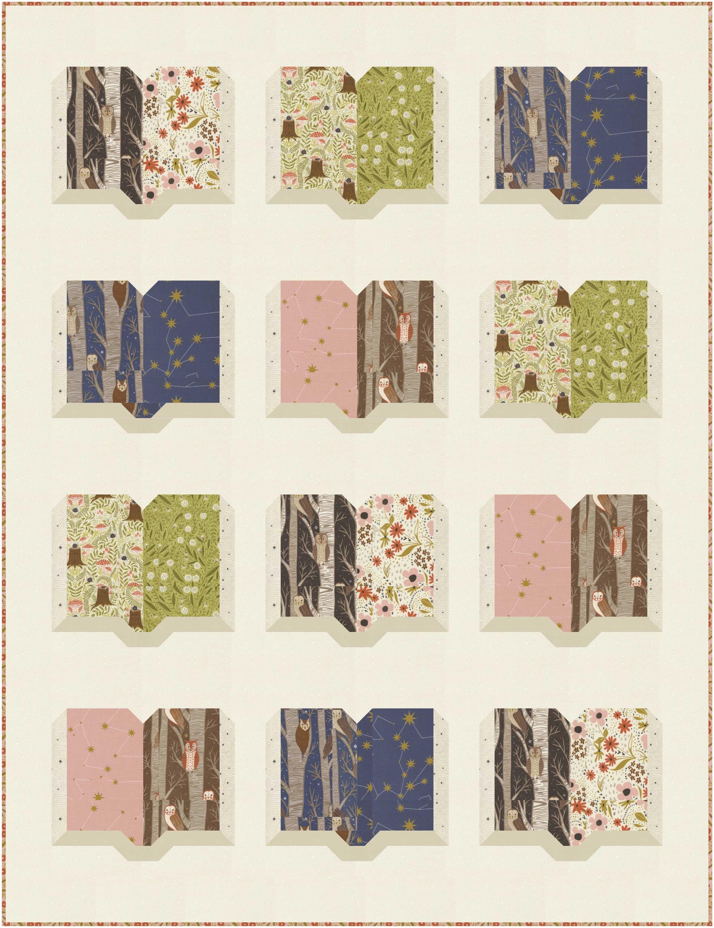 Easy OPEN BOOK Quilt Pattern PDF by Wendy Sheppard, No Paper Piecing - Etsy