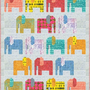 STOMPING GROUND Elephant Fat Quarter Pieced Quilt Pattern PDF - Etsy
