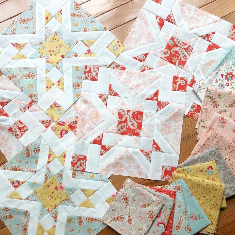 CONFETTI STARS Pieced Quilt Pattern PDF by Wendy Sheppard - Etsy