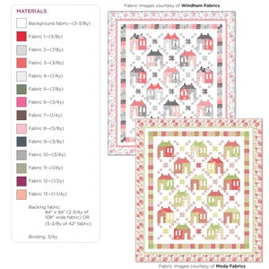 Maisons De Patchwork Quilt Digital Pattern PDF Download (house and Star Quilt) - Etsy