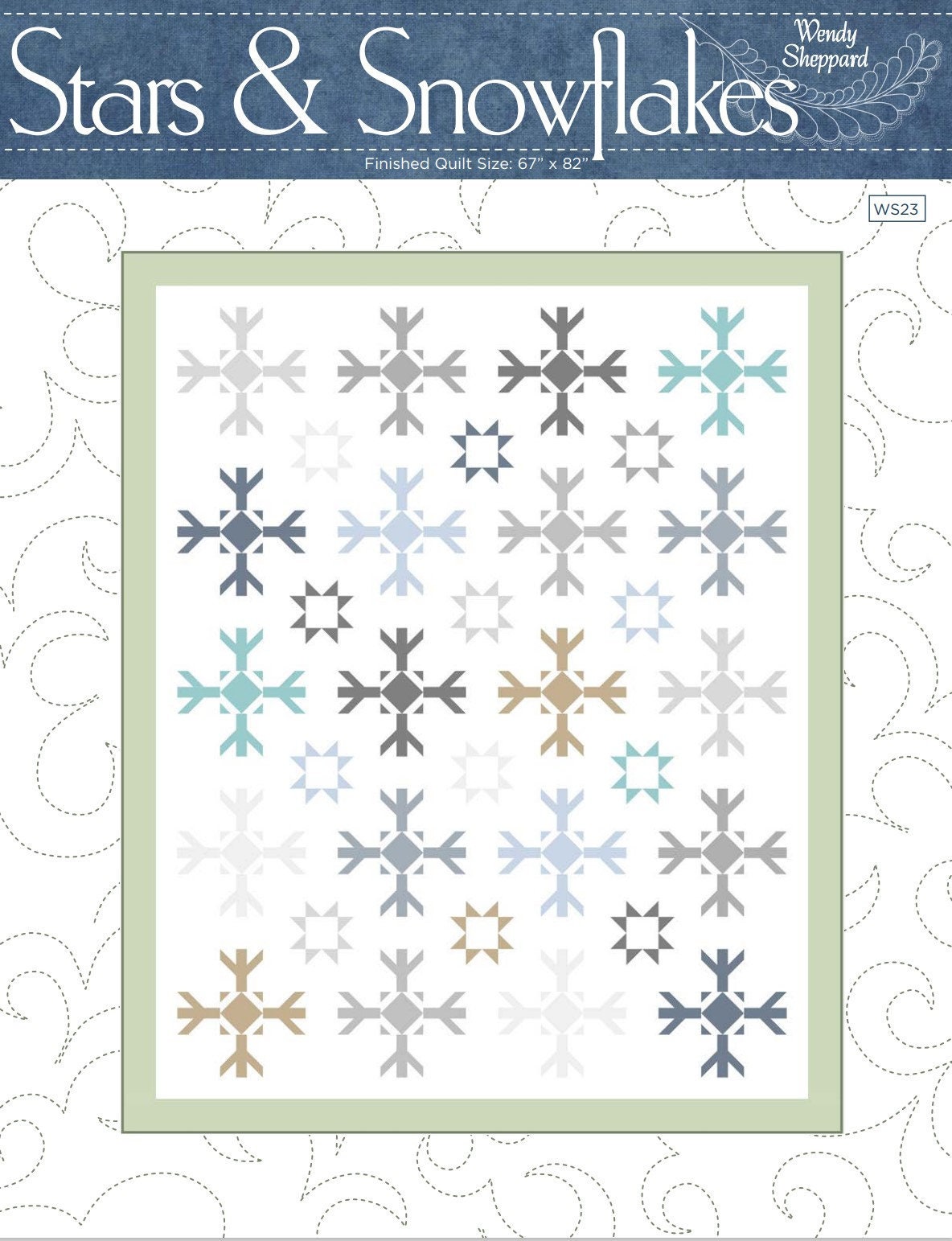 STARS & SNOWFLAKES Winter Snow Quilt Pattern PDF Fat Quarter - Etsy