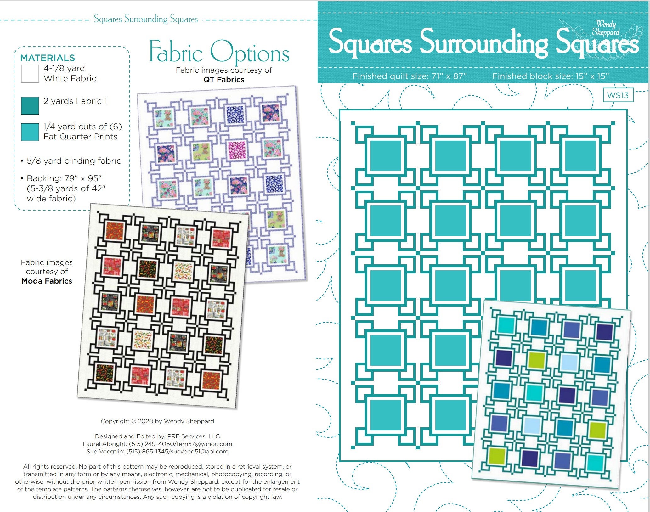 SQUARES SURROUNDING SQURES Pieced / Geometric Quilt Pattern - Etsy