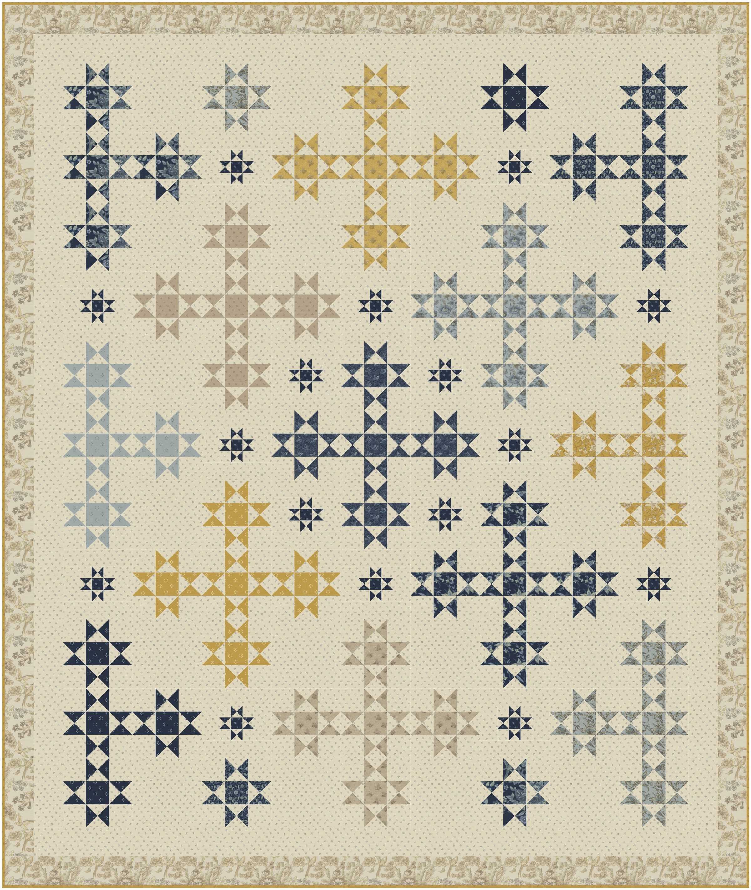 BRIGHTLY SHINING Ohio Star / Ohio Stars Throw Quilt Pattern PDF - Fat ...