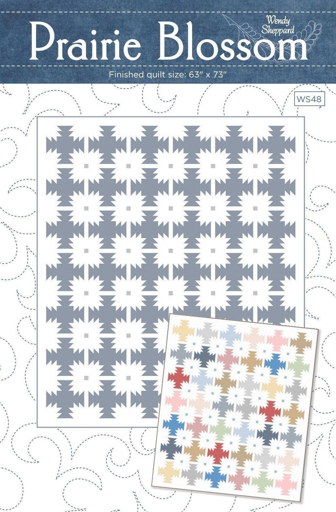 PRARIE BLOSSOM Fat Quarter Friendly Quilt Pattern PDF by Wendy Sheppard ...
