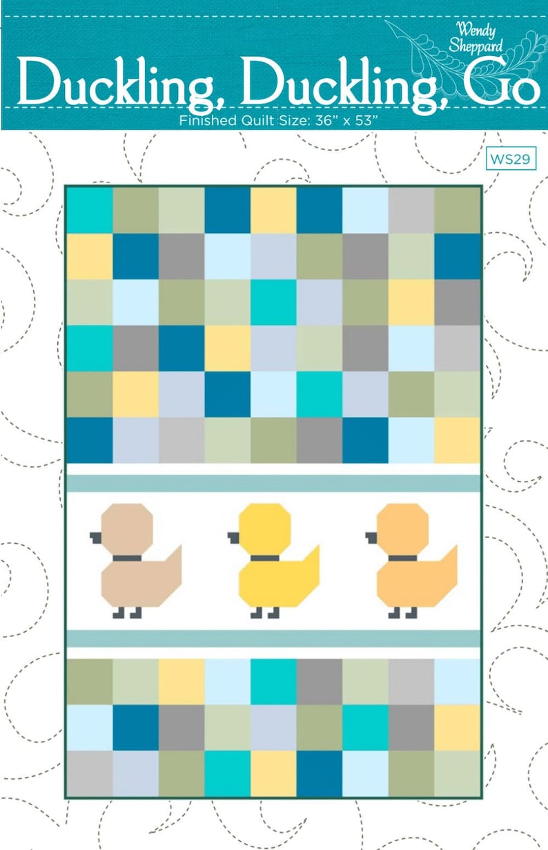 DUCKLING, DUCKLING, GO Duck Fat Quarter Friendly Baby Quilt Pattern Pdf ...