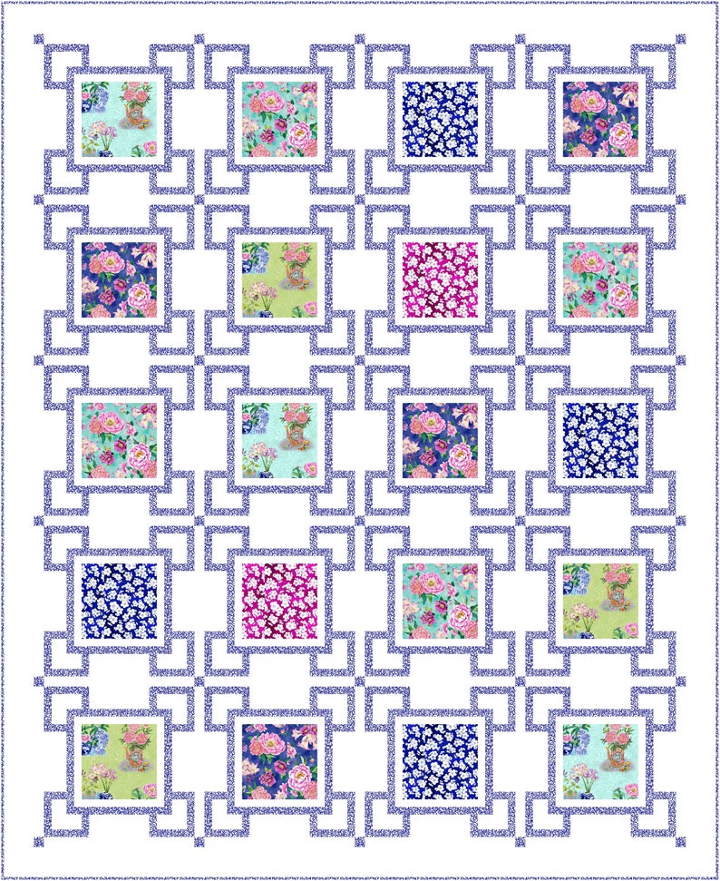 SQUARES SURROUNDING SQURES Pieced / Geometric Quilt Pattern - Etsy