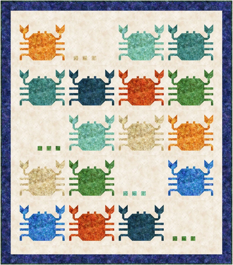 Feeling Crabby Crab Fat Quarter Friendly - Wendy Sheppard Quilt Pattern ...