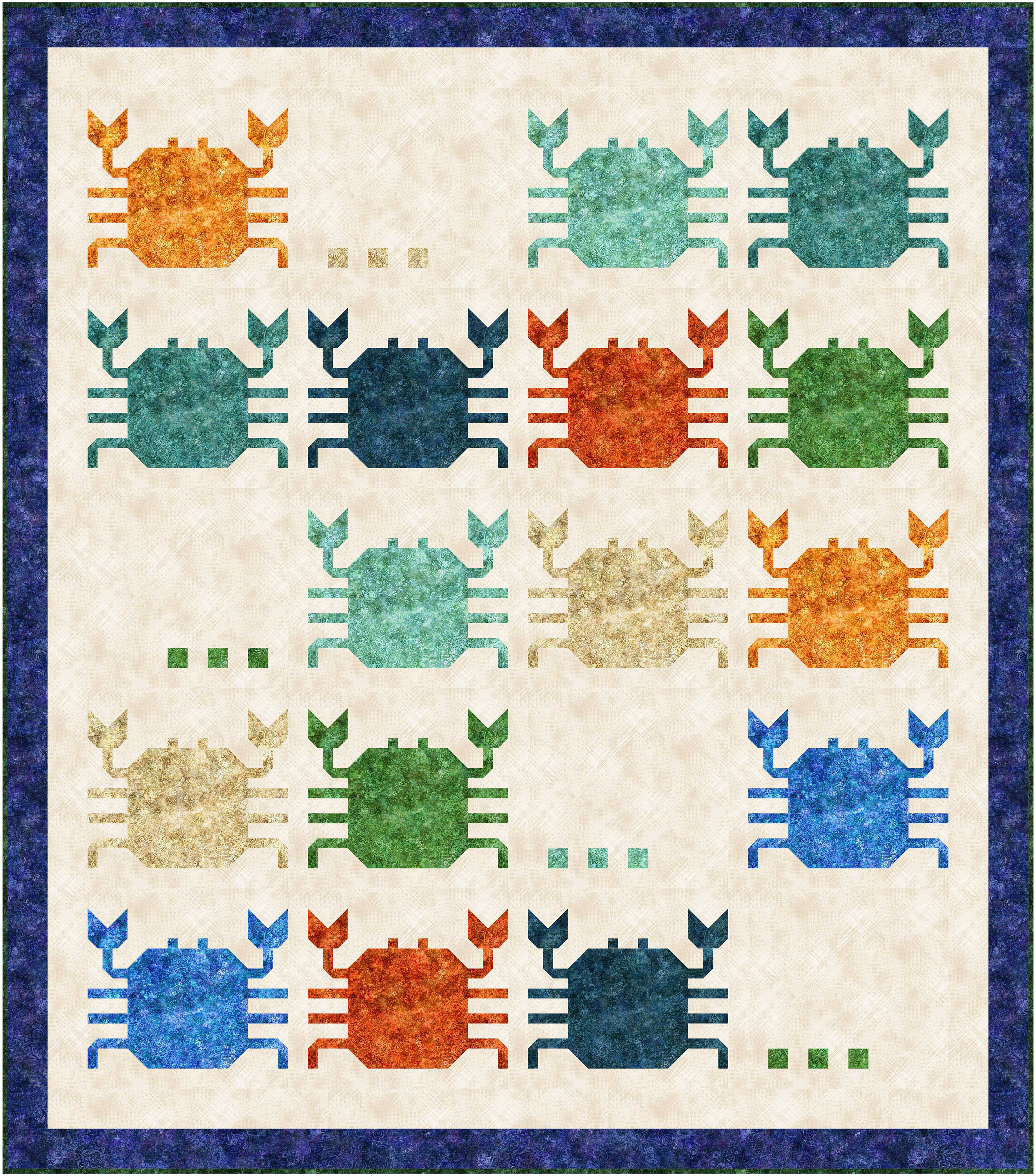 Feeling Crabby Crab Fat Quarter Friendly - Wendy Sheppard Quilt Pattern ...