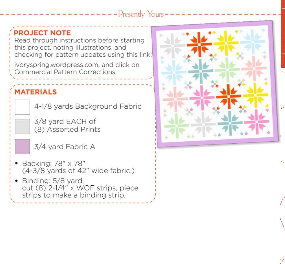 PRESENTLY YOURS Present/gift Pieced Quilt Pattern PDF by Wendy Sheppard ...