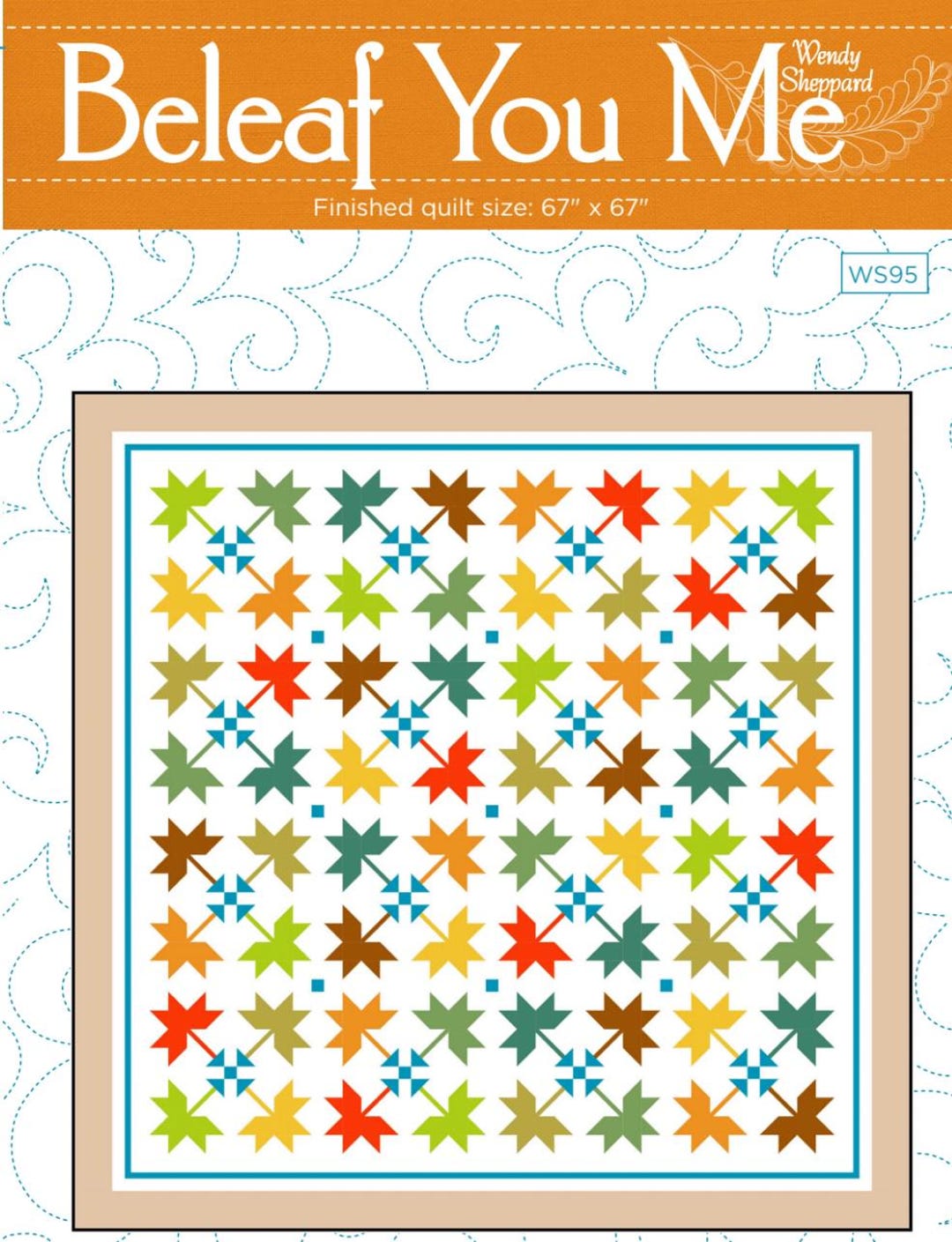Beleaf You Me Autumn Fall Leaf Pieced Quilt Pattern PDF by Wendy ...