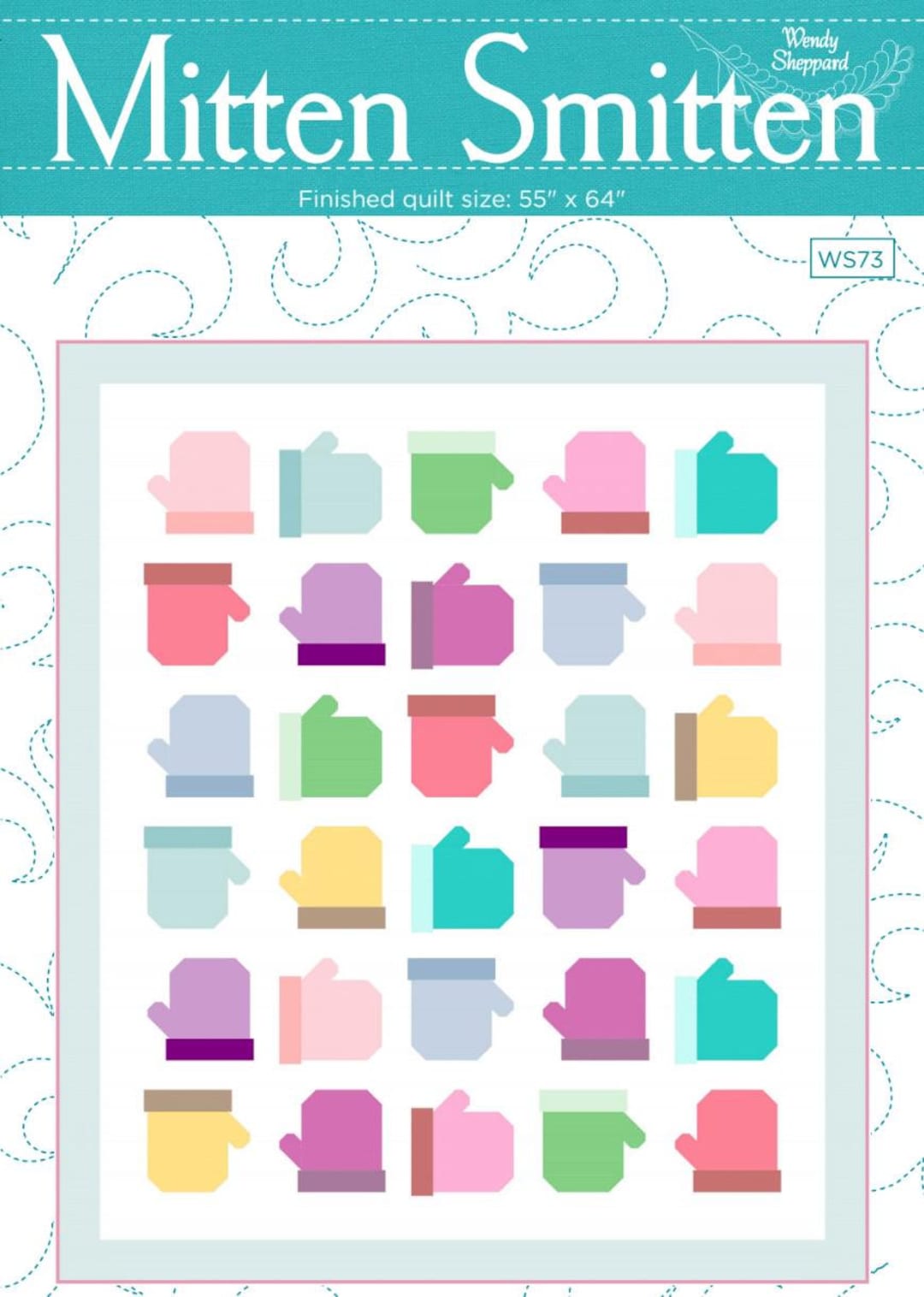 Christmas Holiday Mitten Smitten Pieced Quilt Pattern PDF - Wendy ...