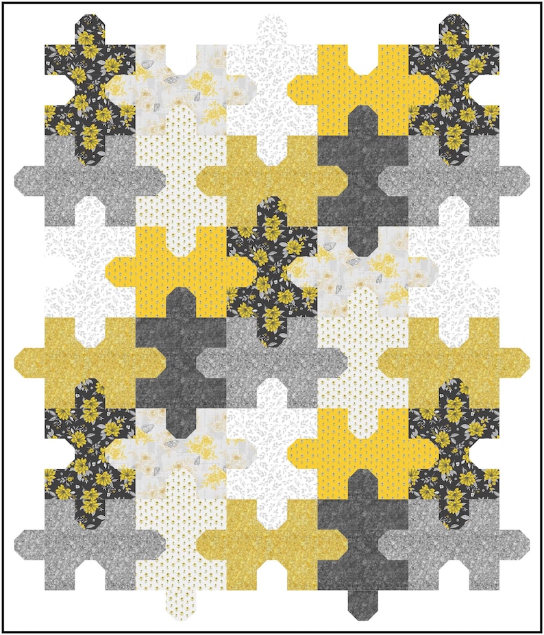 Jigsaw PUZZLE Easy Quilt Quilting Pattern PDF - Etsy