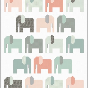 STOMPING GROUND Elephant Fat Quarter Pieced Quilt Pattern PDF - Etsy
