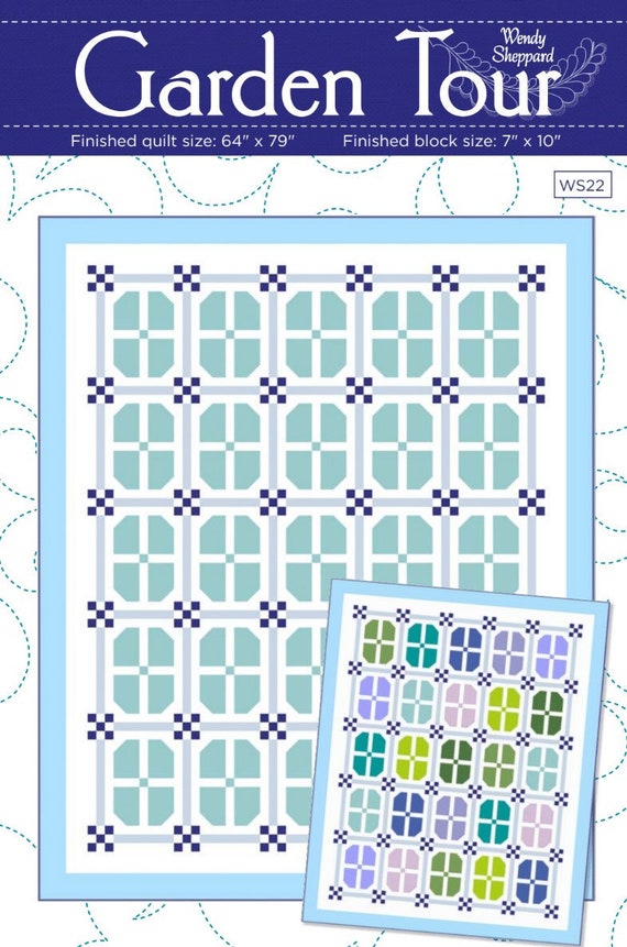 GARDEN TOUR Throw Quilt Pattern PDF Fat Quarter Friendly - Etsy
