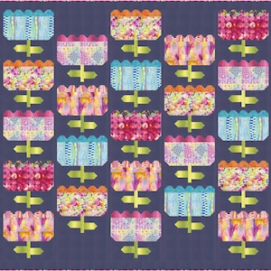 LOLLIES Flower Pieced Quilt Pattern PDF - Wendy Sheppard - Etsy