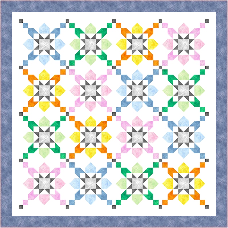 Jubilant Star - Fat Quarter Friendly - Wendy Sheppard Quilt Pattern PDF ...
