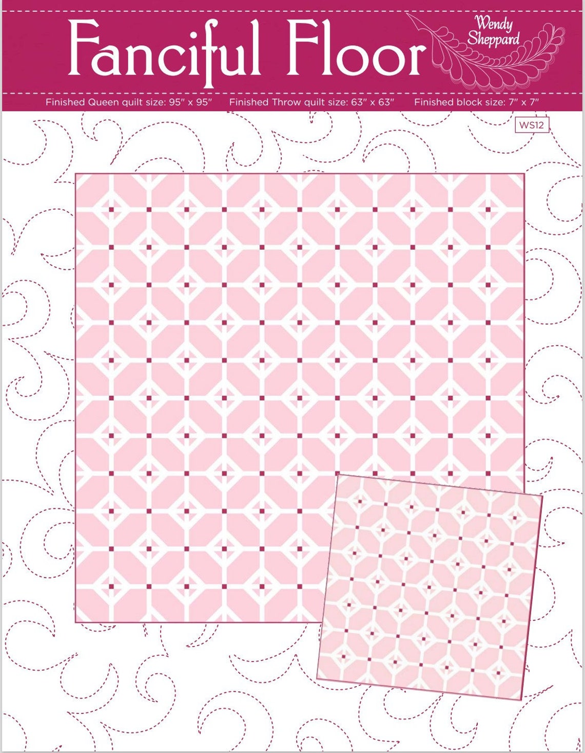 FANCIFUL FLOOR Quilt Digital Pattern PDF Download - Throw and Queen ...