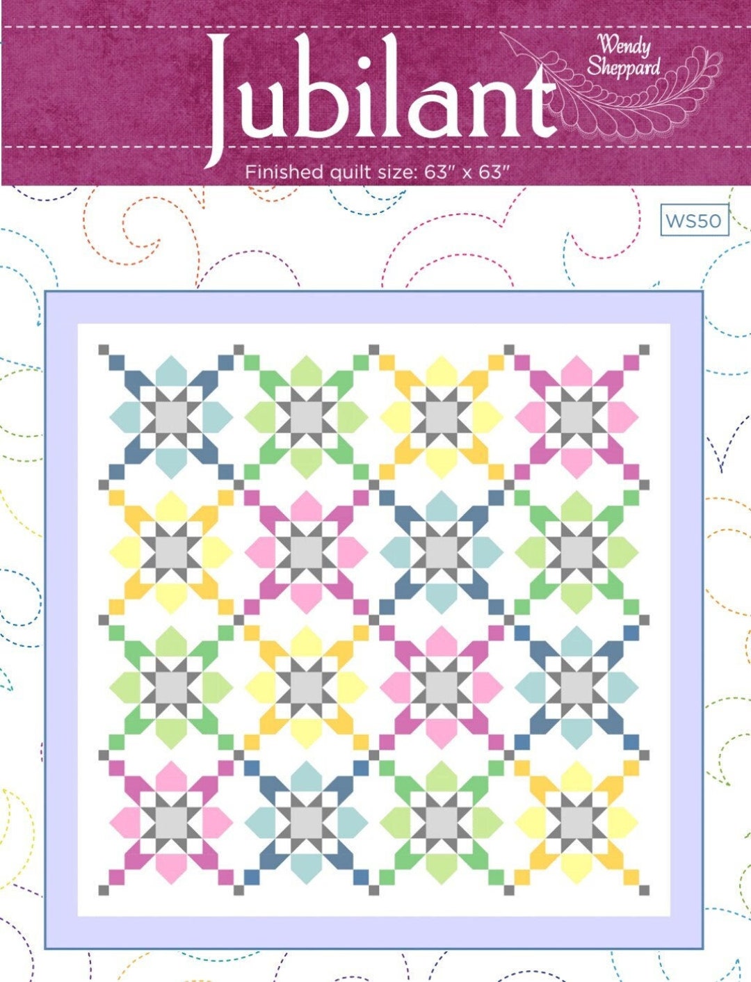 Jubilant Star - Fat Quarter Friendly - Wendy Sheppard Quilt Pattern PDF - Etsy