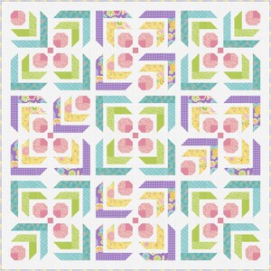 SWEET & SPIFFY Pieced Quilt Pattern PDF - Log Cabin Variation - Wendy ...