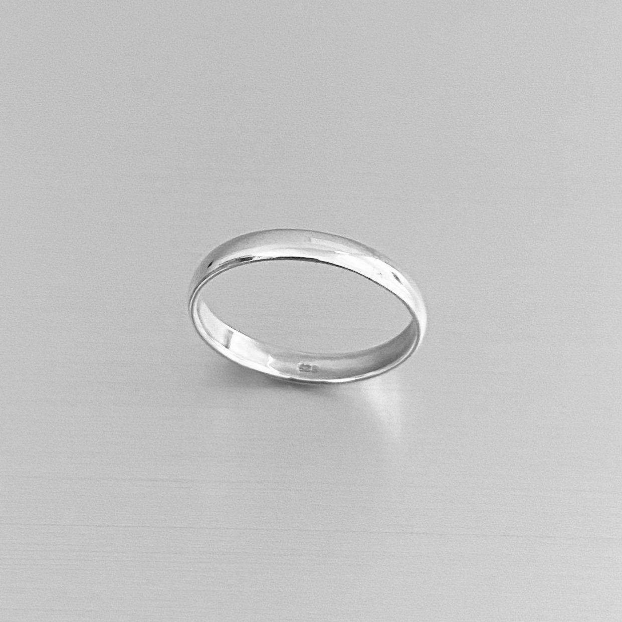 Sterling Silver Plain 3MM Band Ring Unisex Ring Wedding | Etsy