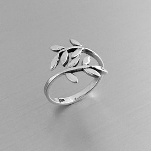 Sterling Silver Leaves Toe Ring Silver Ring Midi Ring Pinky - Etsy