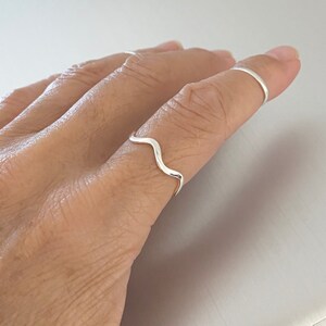 Sterling Silver Zigzag Ring, Wavy Ring, Silver Ring, Stackable Ring, Wave Rings - Etsy