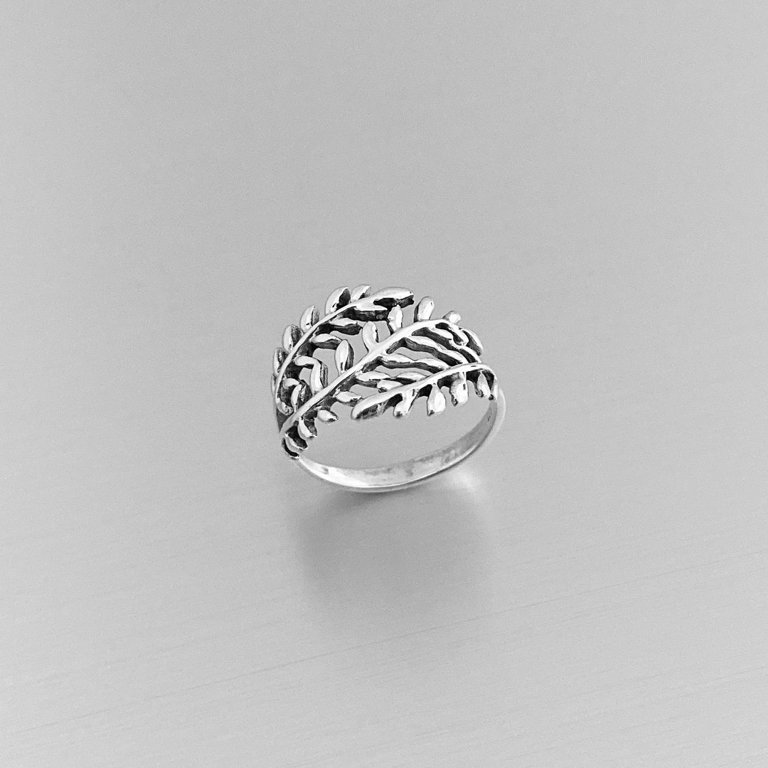 Sterling Silver Wrap Branches Ring, Tree Ring, Silver Rings, Leaf Ring ...