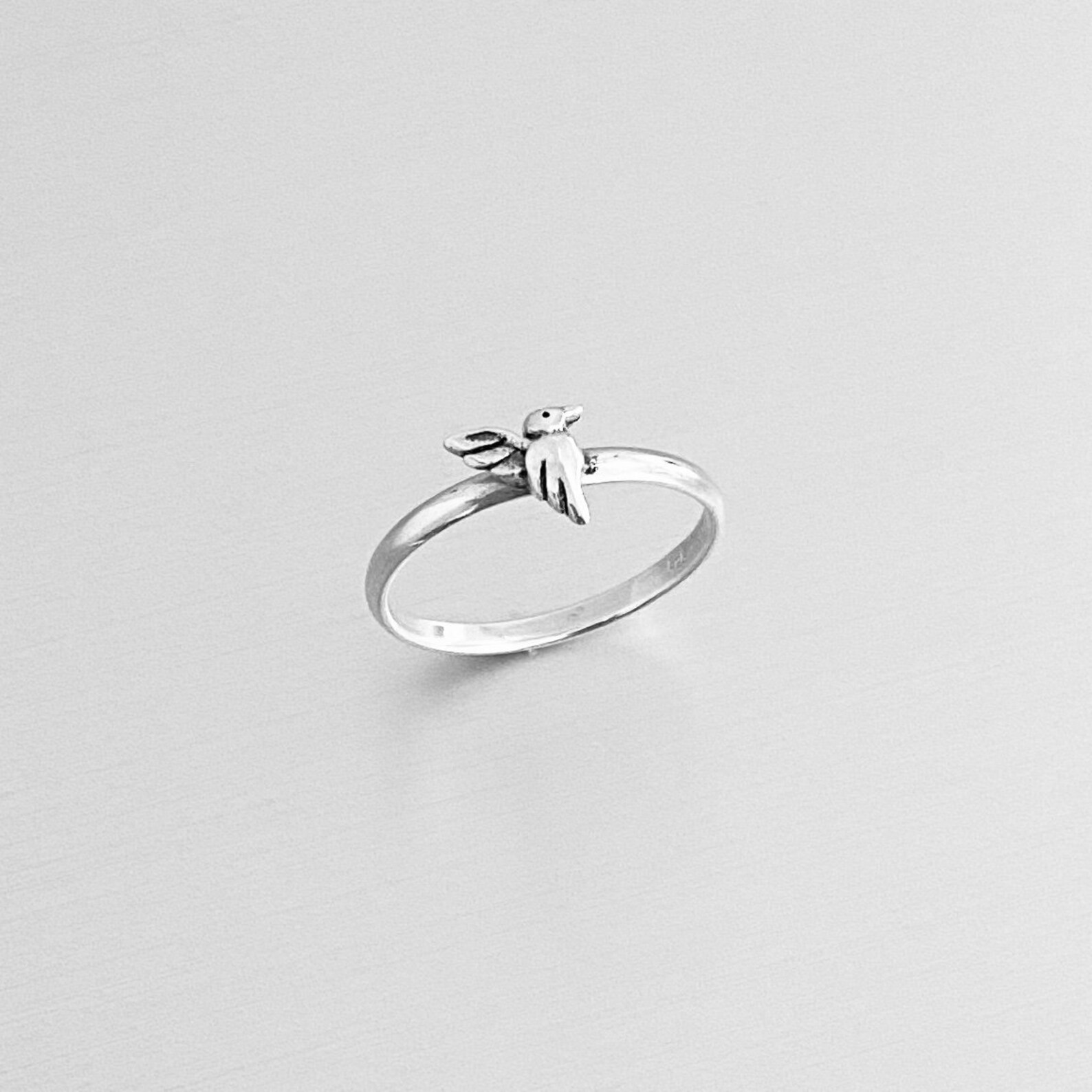 Sterling Silver Tiny Hummingbird Ring Silver Ring Spiritual - Etsy