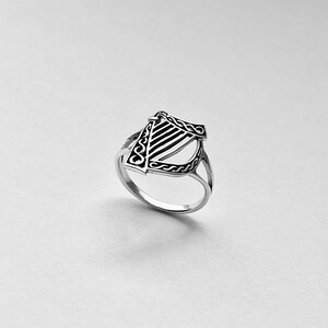 Sterling Silver Harp Ring, Note Ring, Instrument Ring, Silver Ring ...