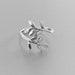 Sterling Silver Leaves Toe Ring Silver Ring Midi Ring Pinky - Etsy