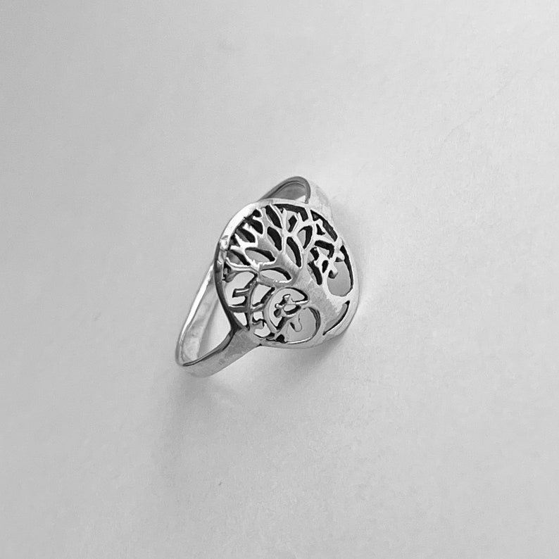 Sterling Silver Small Tree of Life Ring Leaf Ring Tree Ring | Etsy