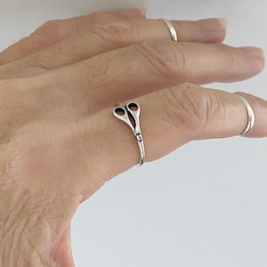 Sterling Silver Scissors Ring, Hair Salon Ring, Barber Ring, Silver ...