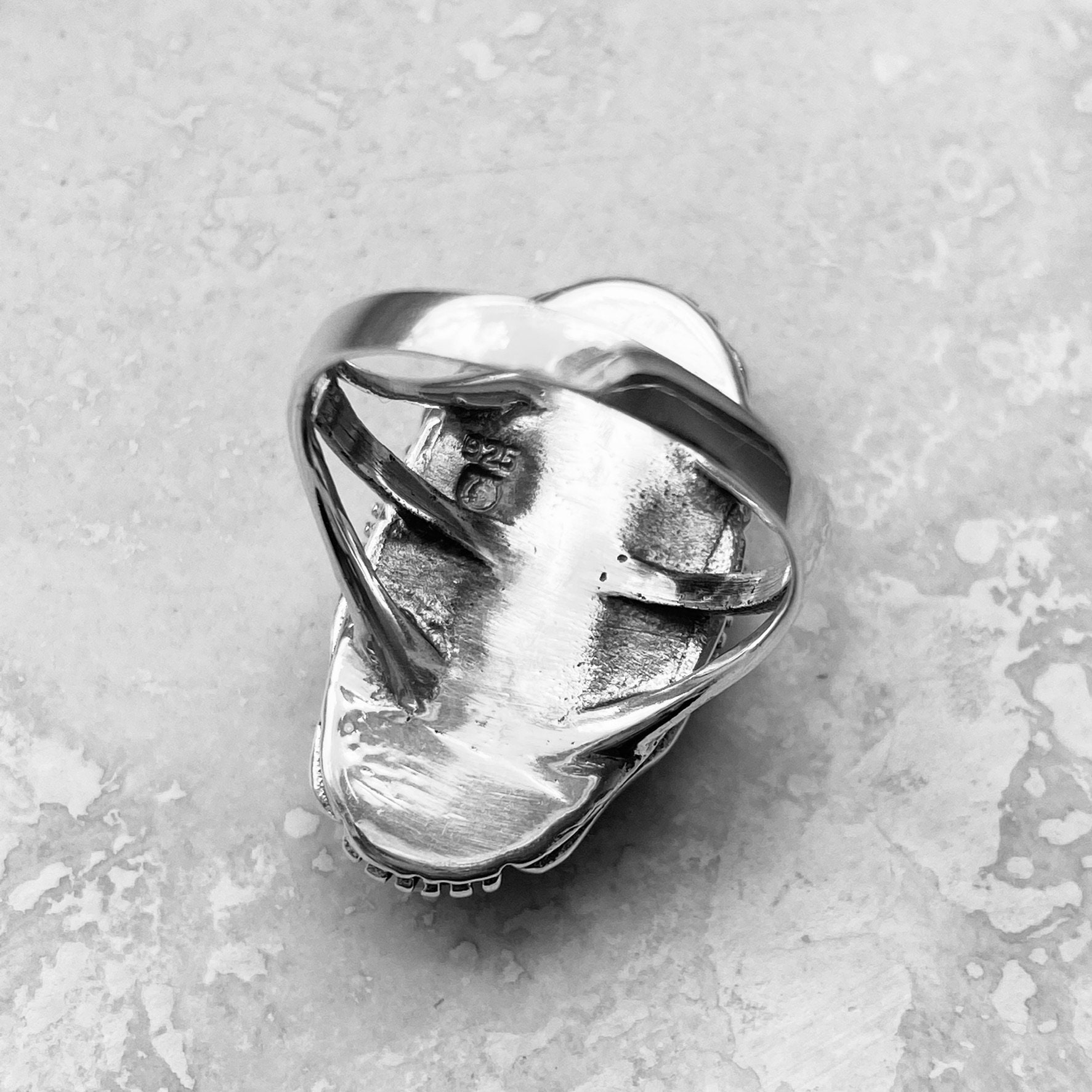 Sterling Silver Large Oval Genuine Turquoise Ring Boho Ring | Etsy