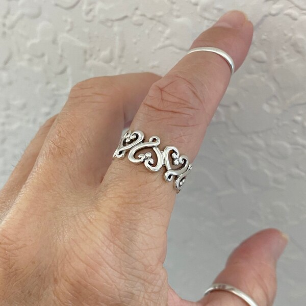 Silver Love Ring - Etsy