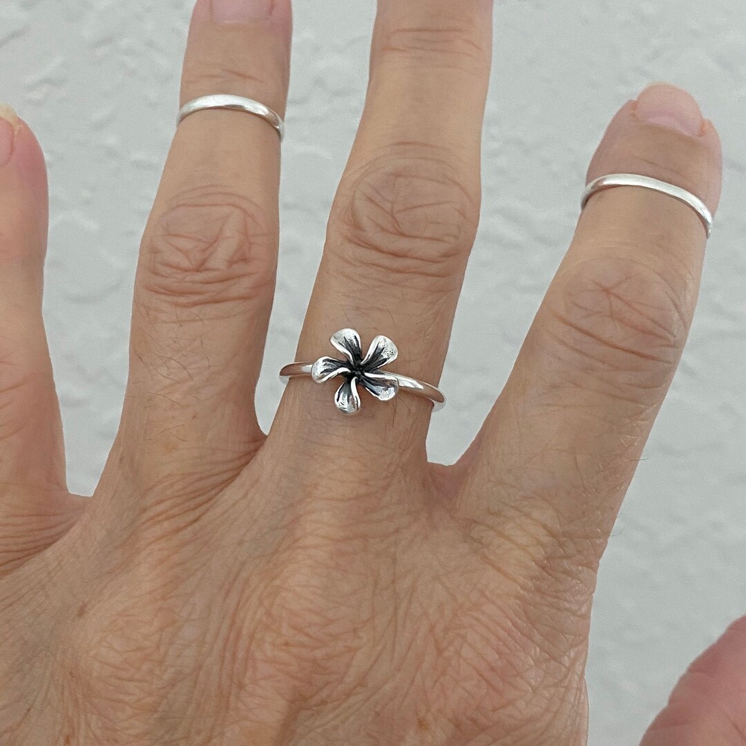 Sterling Silver Lily Flower Ring, Lily Ring, Silver Ring, Flower Ring ...