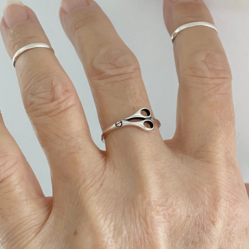 Sterling Silver Scissors Ring Hair Salon Ring Barber Ring - Etsy