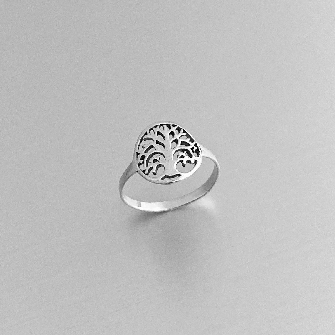 Sterling Silver Small Tree of Life Ring Leaf Ring Tree Ring | Etsy