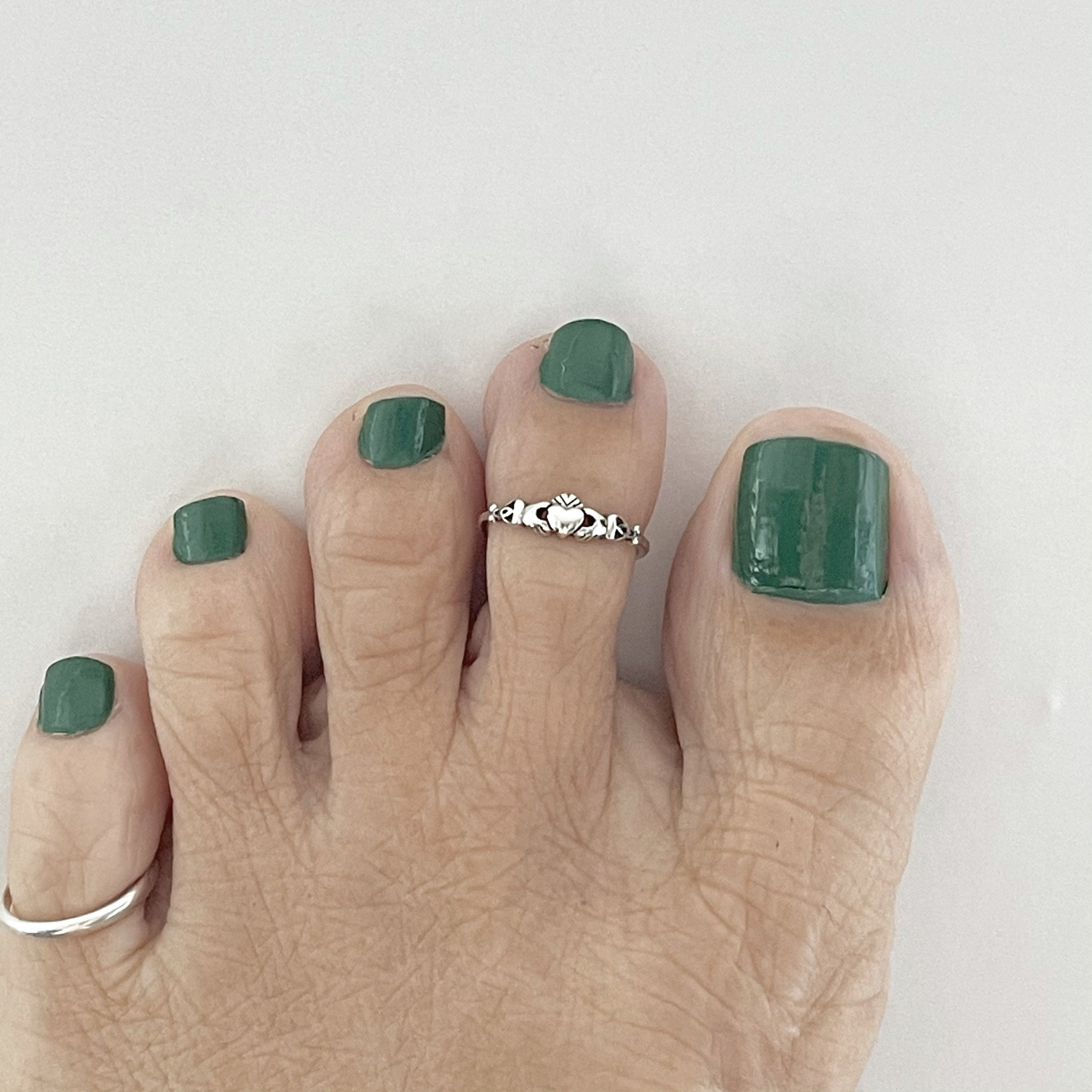 Sterling Silver Tiny Claddagh Toe Ring Irish Ring Silver | Etsy