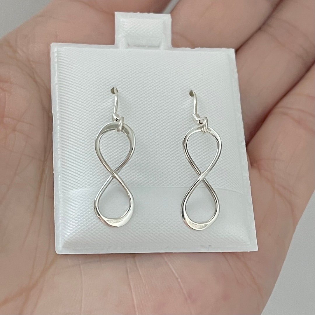 Sterling Silver Dangling Infinity Earring, Love Earrings, Infinite Earrings, Silver Earrings ...