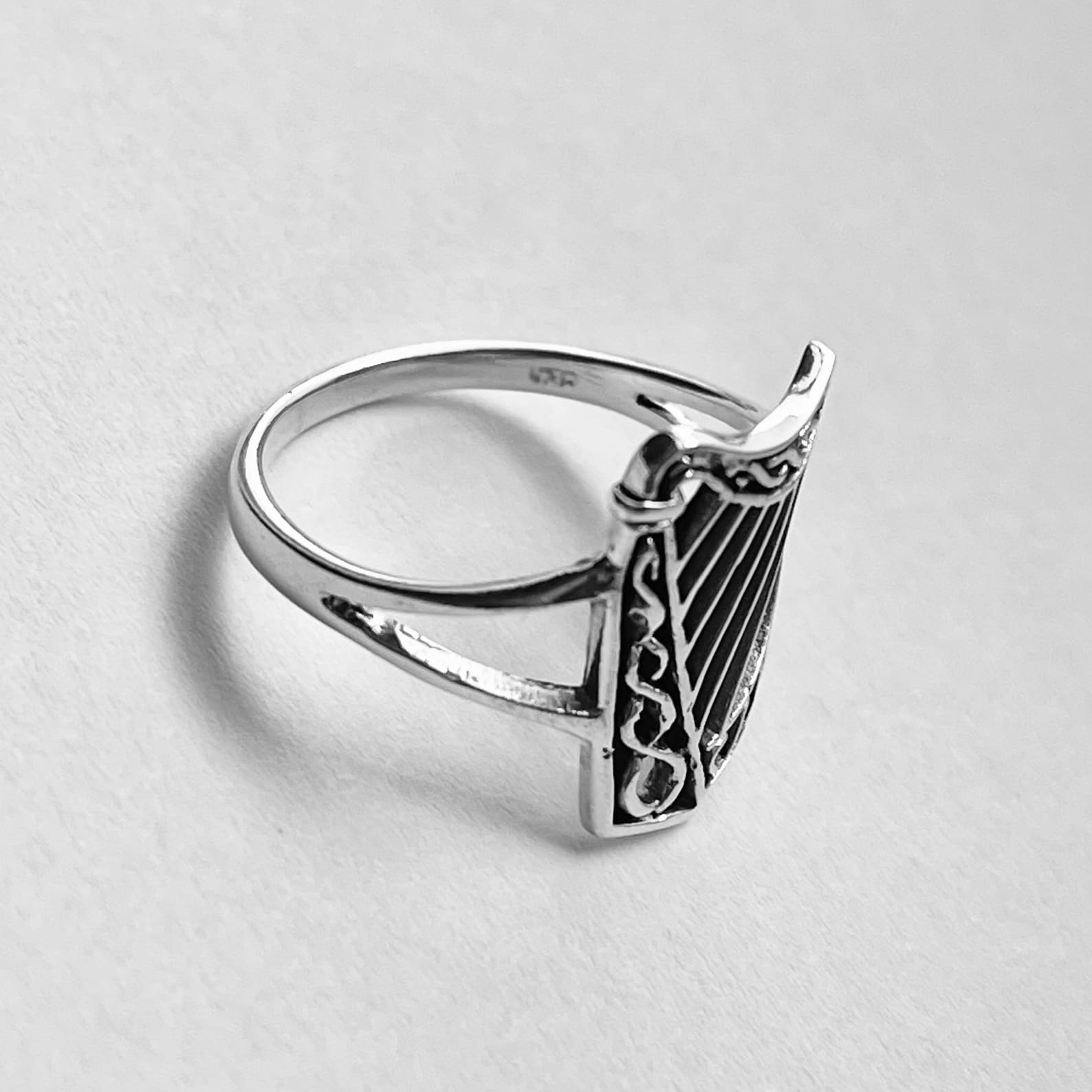 Sterling Silver Harp Ring Note Ring Instrument Ring Silver - Etsy