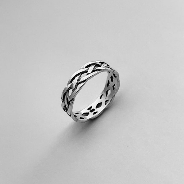 Silver Braided Ring - Etsy