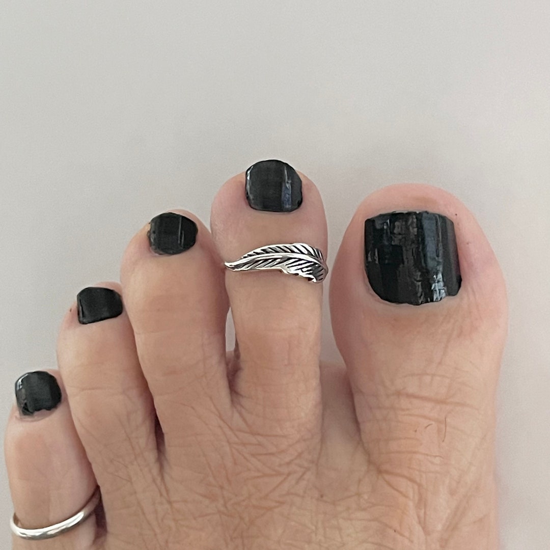 Sterling Silver Feather Toe Ring, Silver Ring, Boho Ring, Spirit Ring ...