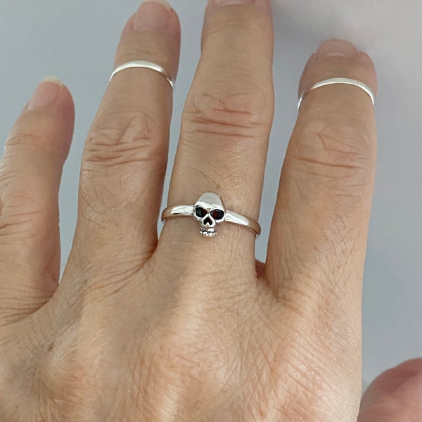 Silver Skull Ring - Etsy