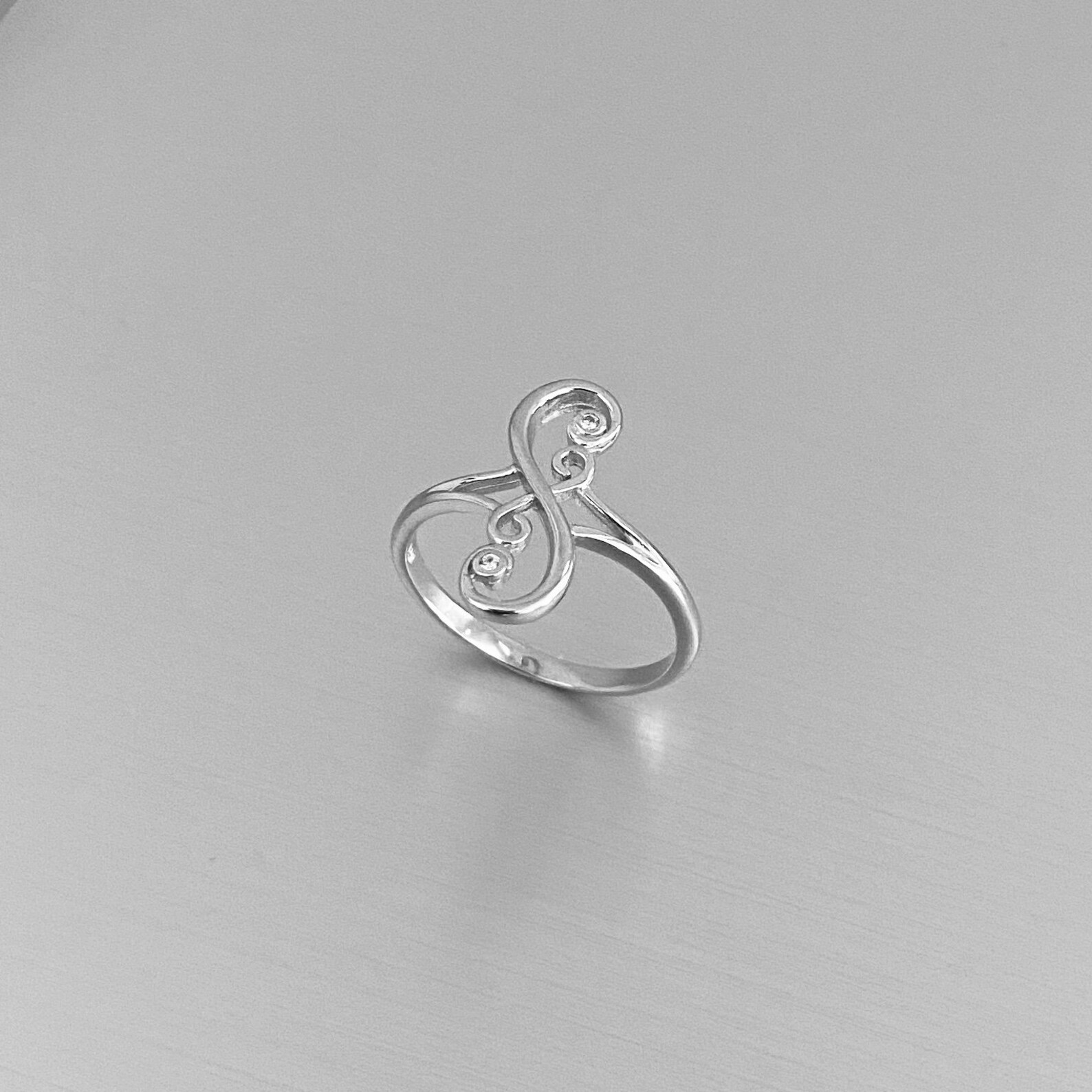 Sterling Silver S Shape Swirly Ring Silver Ring Swirl Ring | Etsy