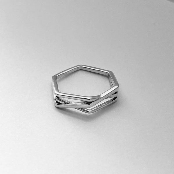 Hexagon Ring - Etsy