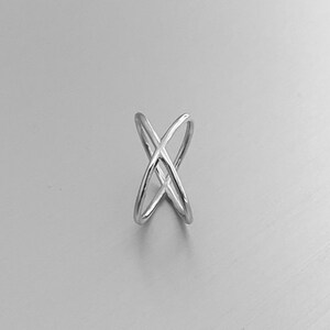 Sterling Silver Crisscross Ring, Silver Rings, X Shape Ring, Cross Ring ...