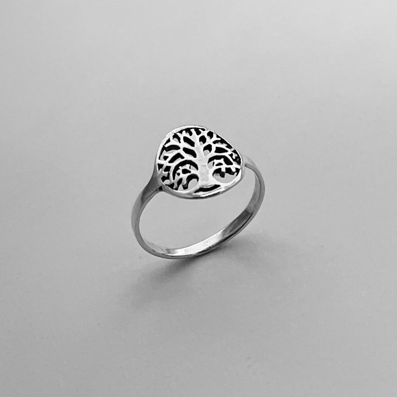 Sterling Silver Small Tree of Life Ring Leaf Ring Tree Ring | Etsy