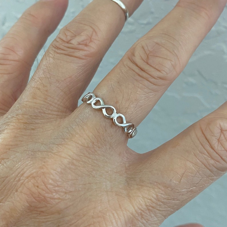 Sterling Silver Eternity Infinity Ring Silver Ring Love | Etsy