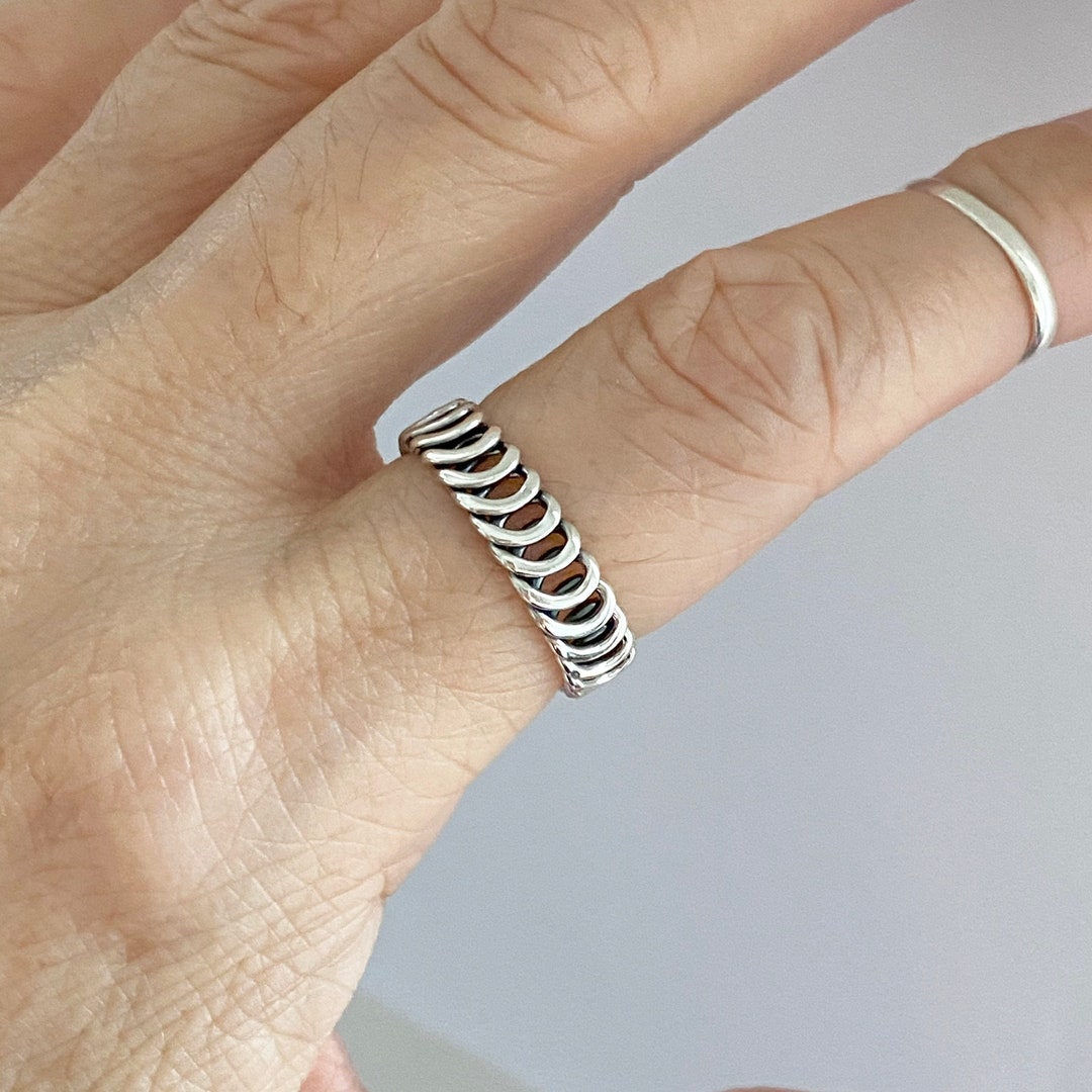 Sterling Silver Eternity Loops Ring Boho Ring Silver Ring - Etsy